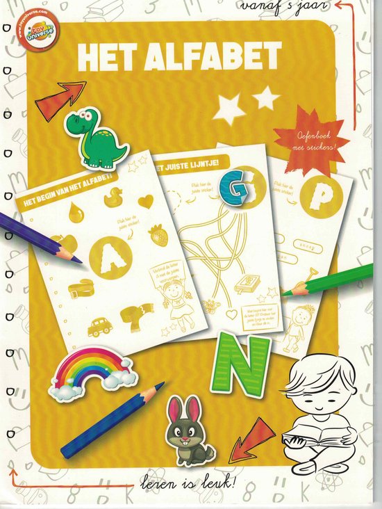 Leren Spelenderwijs het alfabet met letters kijken leuk alfabet boek ...