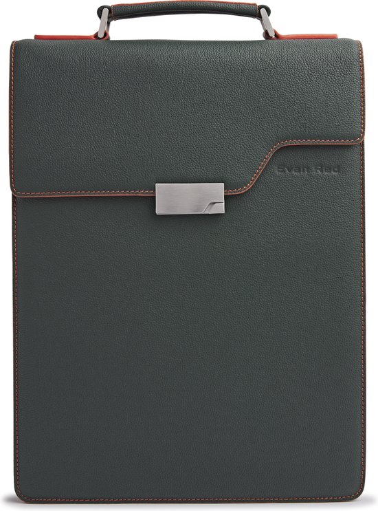 Evan Red London Backpack - Groen - Leer - Rugtas | bol