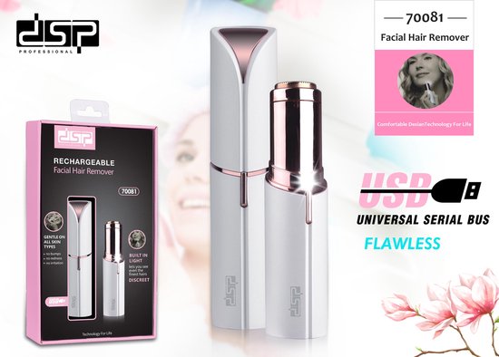 DSP Face 70081 - Mini Gezicht Onthaarder met Huidvriendelijke ...