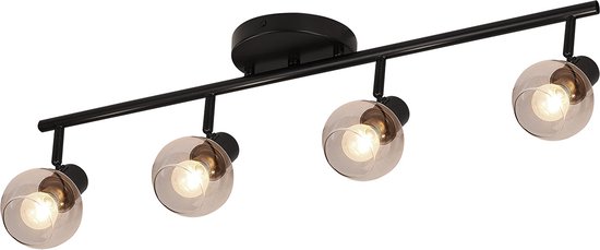 Aris plafond licht balk 4x E14 helder glas | bol