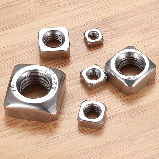 Vierkante Moer, 150 Stuks Roestvrij Staal Vierkante Moeren, Vierkante ...