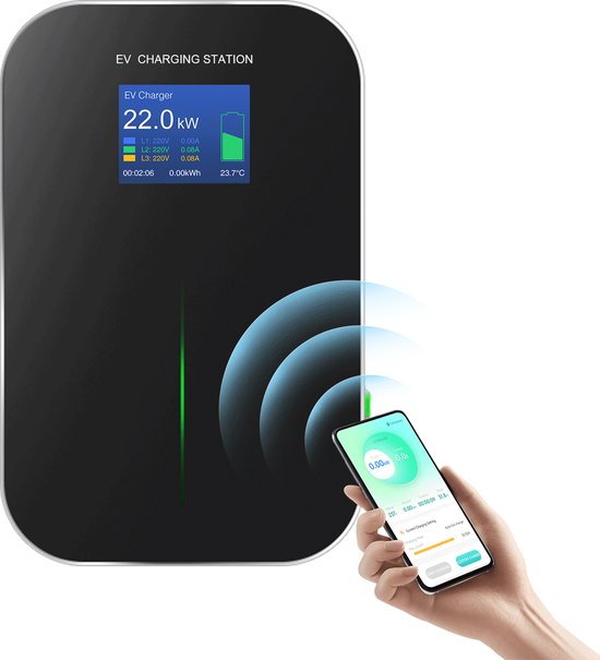 Besen Laadstation - 3 Fase - 11 kW - 6M Laadkabel - App | bol
