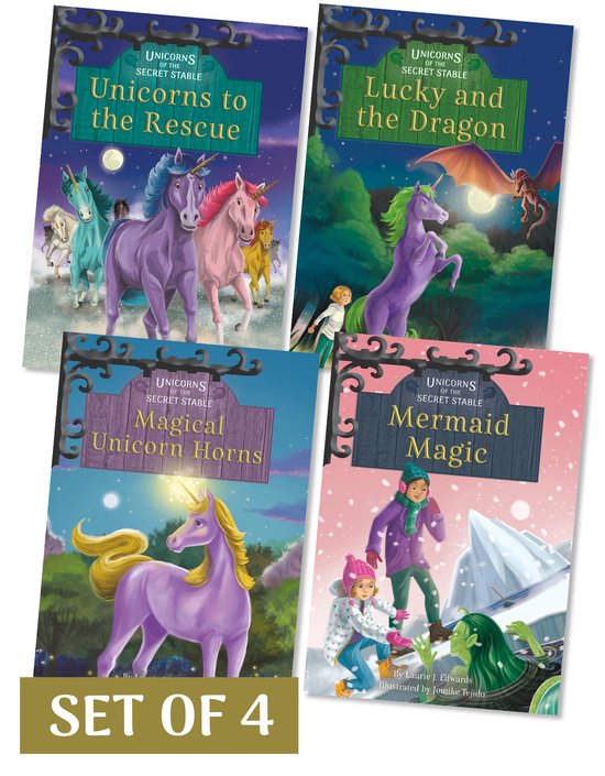 Unicorns of the Secret Stable Set 3 (Set of 4), Laurie J. Edwards ...