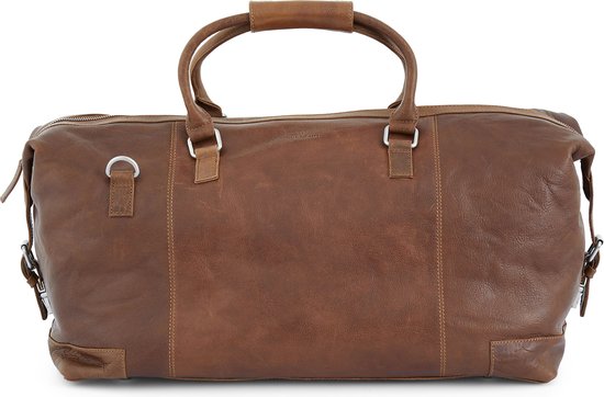 Lucleon - California - Bruine leren weekendtas voor heren | bol