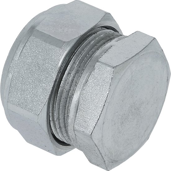 Bonfix Staalverzinkte knelfitting - Eindkoppeling 207 - 1 x knel - 42mm | bol