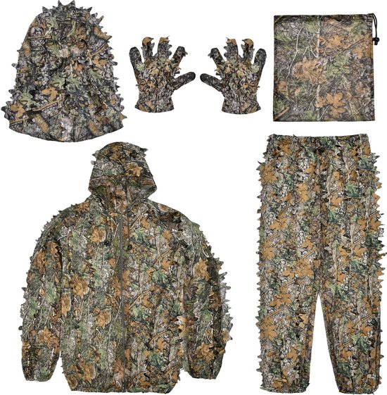 Ghillie suit - Camouflage kleding - Camouflage - Set - XL - Must have ...