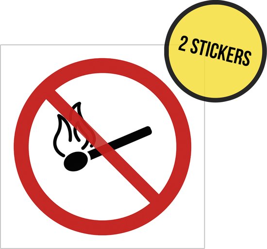 Pictogram/ sticker | Verboden vuur te maken | 10 x 10 cm | Brandgevaar ... Pictogram/ sticker | Verboden vuur te maken | 10 x 10 cm | Brandgevaar ...