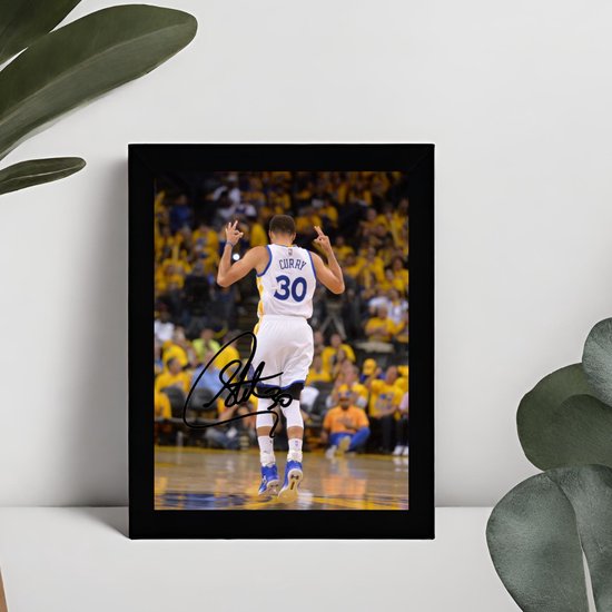 Stephen Curry Kunst - Gedrukte handtekening - 10 x 15 cm - In Klassiek ...