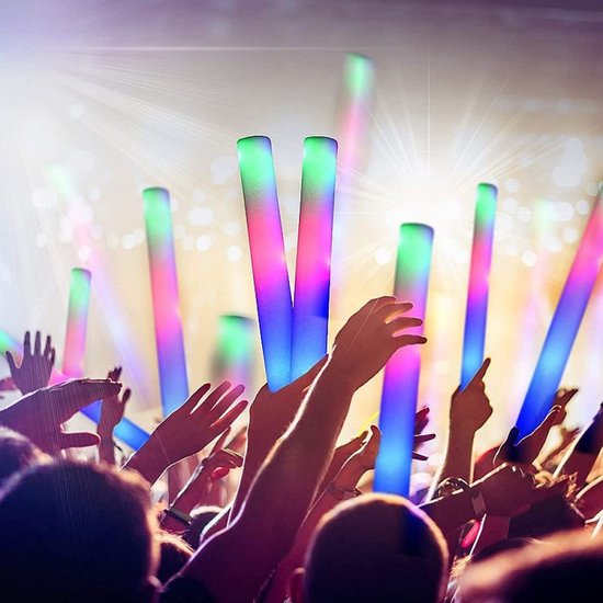 Foam Led Sticks - Schuimstok met Ledverlichting - 10 Stuks - Glow in ...