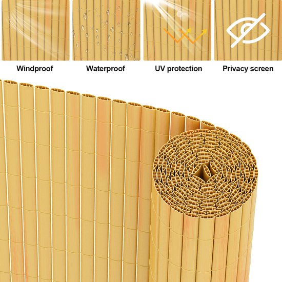 Balkonscherm PVC Tuinscherm Hekwerk voor Buiten Balkonbekleding van PVC ...