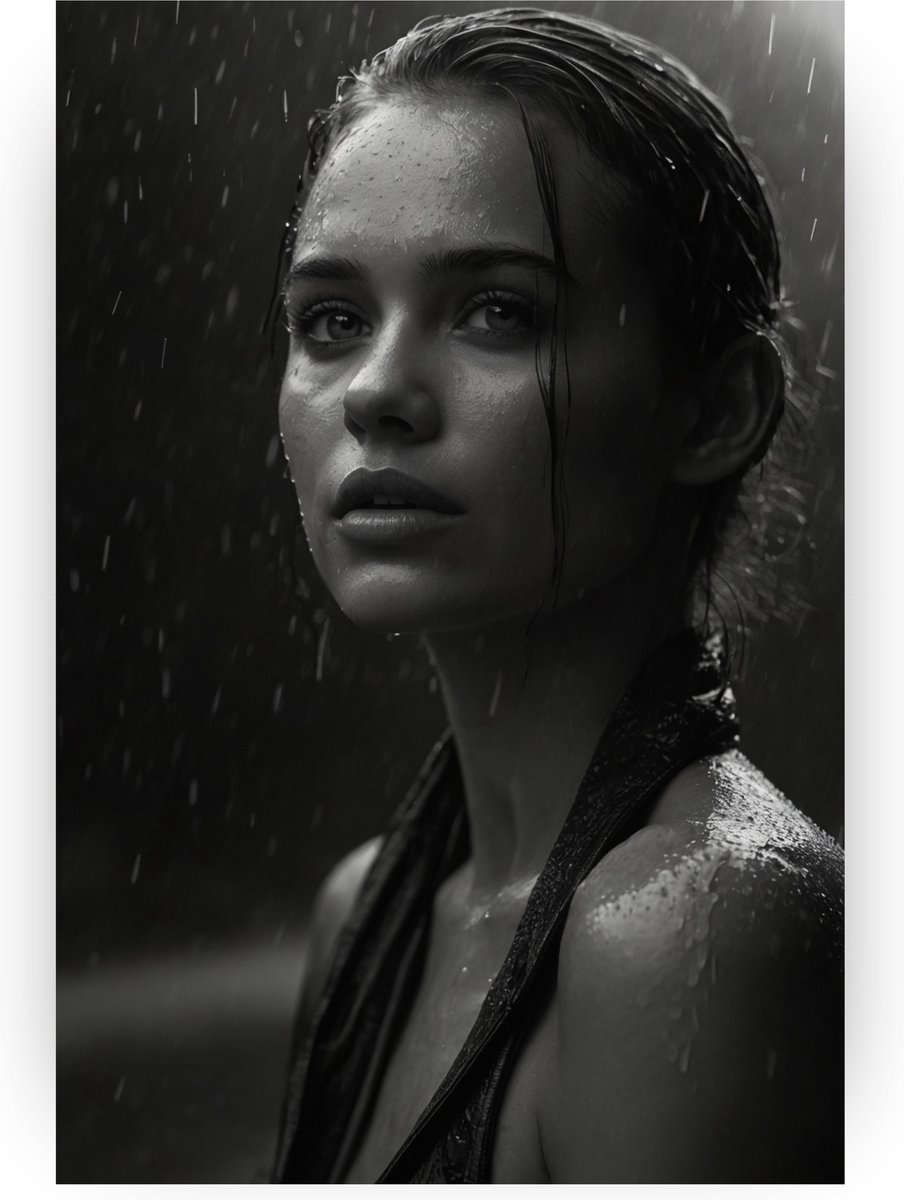 Vrouw in de regen schilderij - Vrouw glasschilderij - Glas schilderijen ...