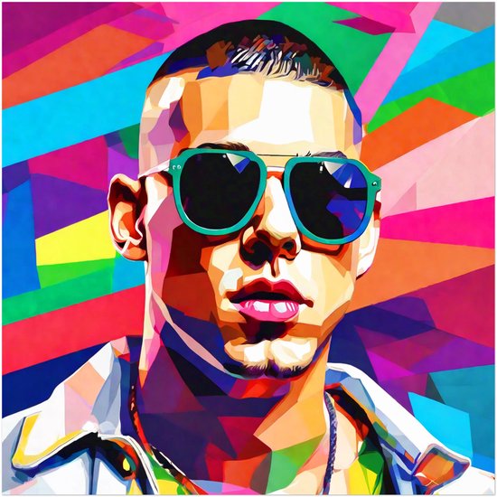 Bad Bunny Poster| posters Bad Bunny | 50 x 50 cm | pop art streetart ...