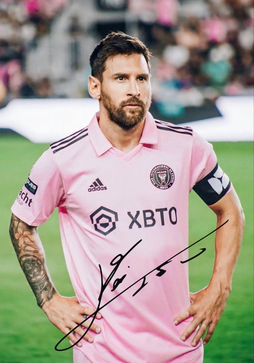 Lionel Messi Kunst - Gedrukte handtekening - 10 x 15 cm - In Klassiek ...