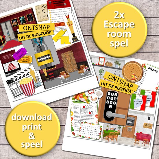 2x Escape room spel voor kinderen 8 t/m12 jr. – escape bundel 7 ...