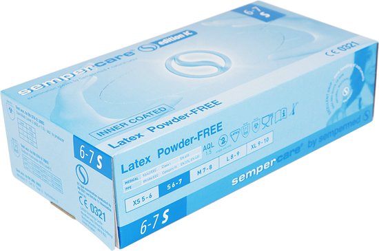 Voordeelverpakking 2 X Sempercare latex poedervrij wit, medium, 100st | bol