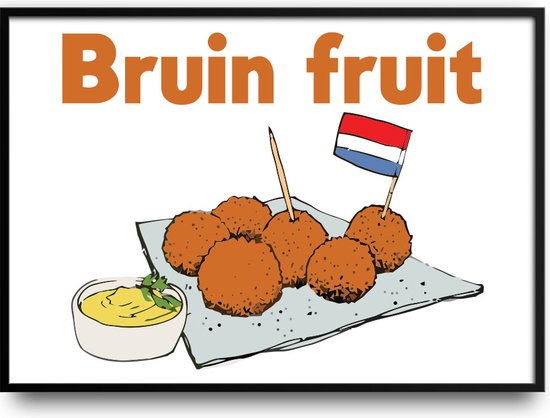 Bruin fruit fotolijst met glas 30 x 40 cm - Prachtige kwaliteit ...