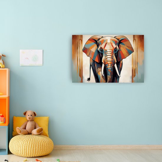 Olifant art deco poster - Art deco poster - Poster olifant - Poster ...