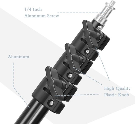 10Pcs 1.5M Vouw Light Stand Statief Met 1/4 Schroef Head Voor Photo ...