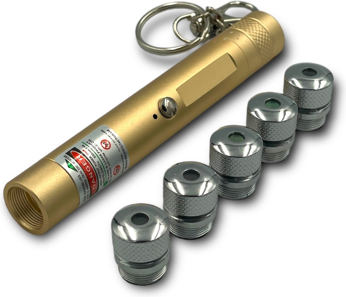 Green Laserpointer Keychain - gouden Aluminium Behuizing Met Groene ...