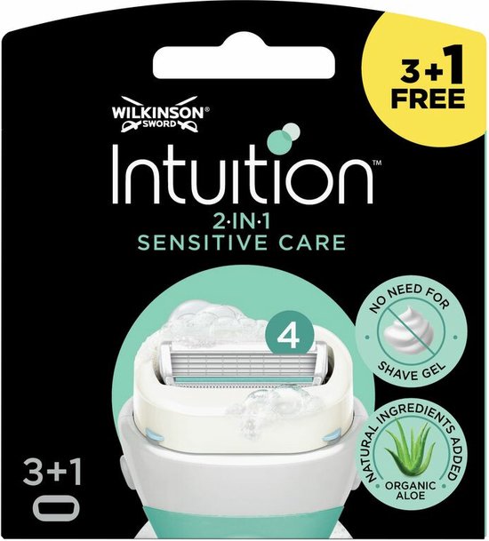 3x Wilkinson Intuition 2 in 1 Navulmesjes Sensitive Care 4 stuks | bol