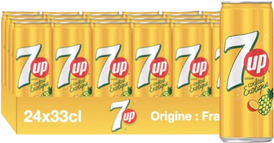 7UP Exotique - Soda - 0- Barquette - 24 canettes | bol
