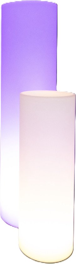 Led Sokkel/Zuil/Pilaar Rond - 25 X 25 X 100 Cm (lxbxh) - Polyester ...