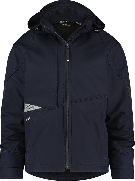 DASSY® Gravity Softshelljas - maat XS - NACHTBLAUW/ANTRACIETGRIJS | bol