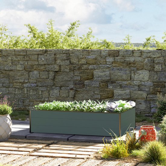 150 x 99 x 39 cm Moestuinbak Halfsize, Antraciet | bol