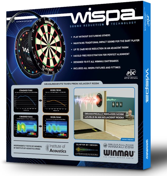 Winmau Wispa Sound Reduction System - Geluidsreductie voor dartbord | bol