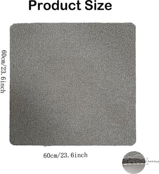 Douchemat, antislip, 60 x 60 cm, douchemat, antislip, vierkant ...