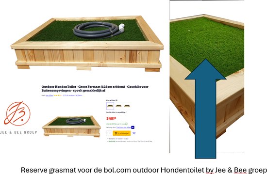 Grasmat voor Outdoor Hondentoilet Groot Formaat (128x98) | bol