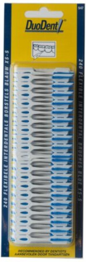Duodent Flexibele Interdentale Borstels Blauw XS-S 240 stuks | bol
