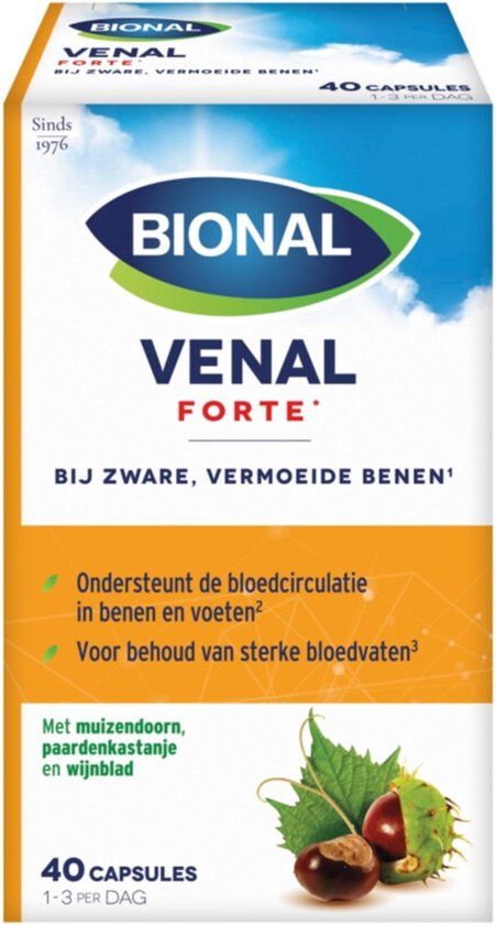 Bional Venal Forte - Supplement - Bij zware vermoeide benen ...