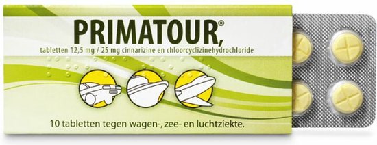 Primatour Tabletten - Tegen reisziekte, wagen-, zee- en luchtziekte ...
