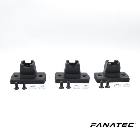 3-Pack Fanatec QR2 Wheel Mount for Sim Rig - Black | bol