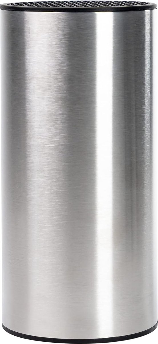 Roestvrijstalen messenblok zonder messen, modern rond messenblok met ...