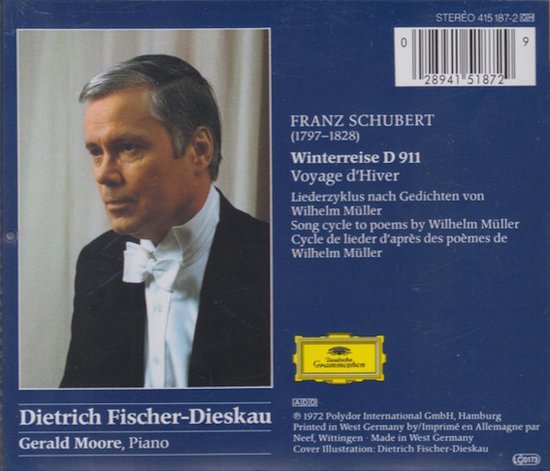 Gerald Moore, Dietrich Fischer-Dieskau - Schubert: Winterreise (CD ...
