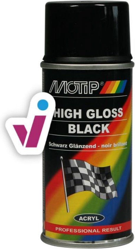 MoTip Hoogglans Zwart spuitbus 500ml | bol