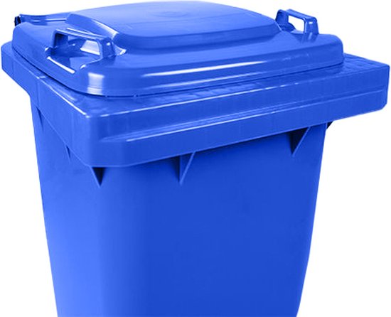 Afvalcontainer 80 liter blauw | Papiercontainer | bol