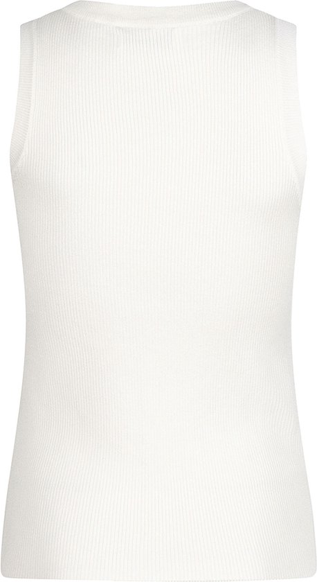Ydence Knitted Top Keely Tops & T-shirts Dames - Shirt - Gebroken wit - Maat L | bol
