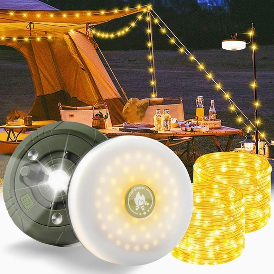 Camping String Lights - 2 Stks - 10m/3.94in - Waterdicht - Draagbaar ...