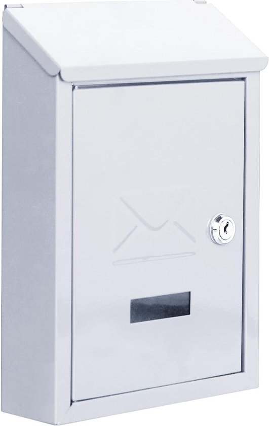 Witte brievenbus huisbeveiliging weerbestendig duurzaam wandgemonteerde ...