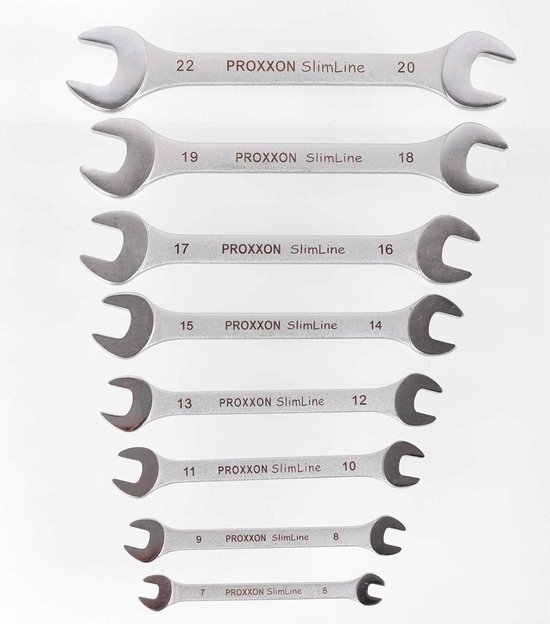 Dubbele steeksleutelset 8-delig van 6 x 7 tot 20 x 22 mm - Proxxon ...