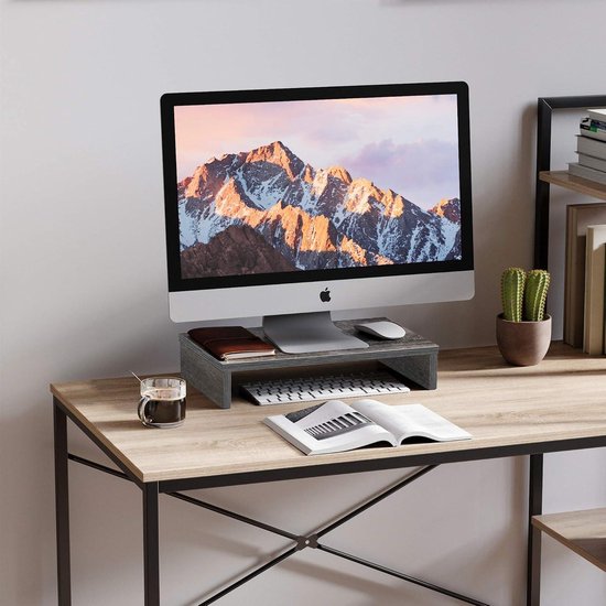Houten Monitor Stand Riser Bureau Plank voor Monitor-TV Desktop Laptop ...
