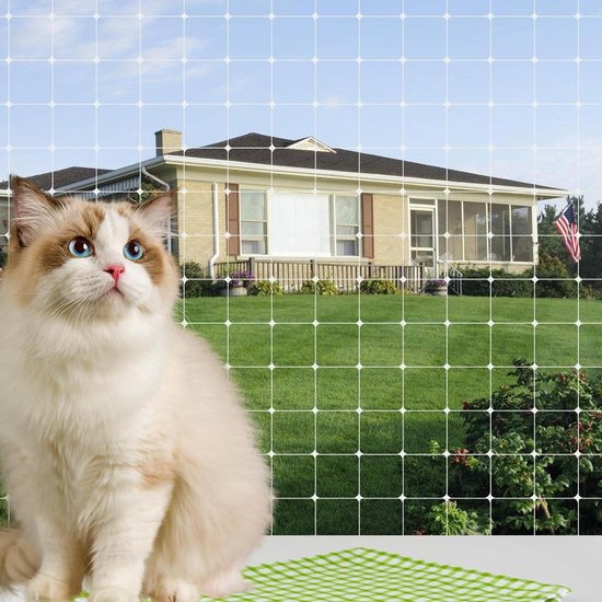 Balkonnet voor katten - 10 x 3 m - transparant kattennet voor balkons ...