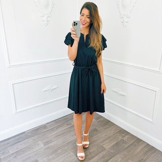 Travel Ruffel Jurk Zwart | bol