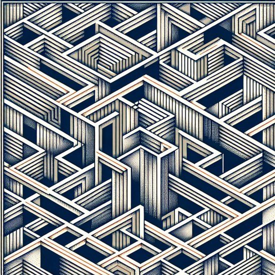 Line art escher schilderij | Een magische symfonie van lijnen en ...