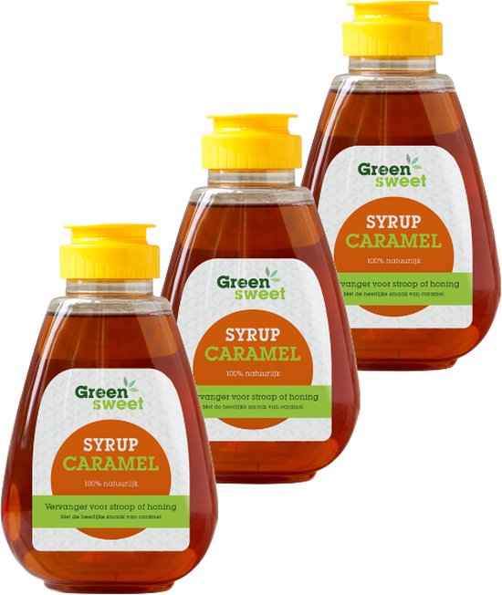 Green Sweet | Syrup | Caramel | 3 stuks | 3 x 450g | bol