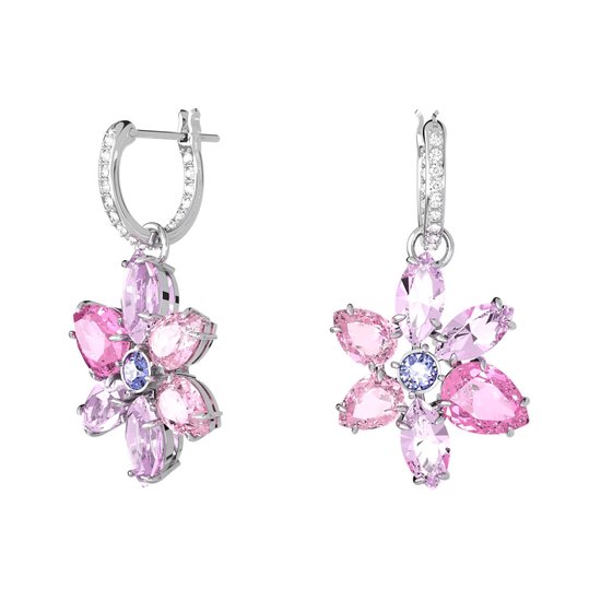 Swarovski Gema 5658397 - Dames - Oorbellen - Meerkleurig/Roze/Zilver | bol