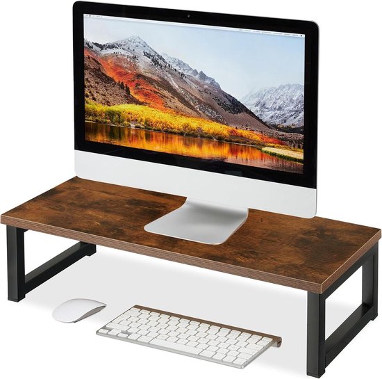 Monitorstandaard beeldschermverhoger voor bureau - 15 x 55 cm ...